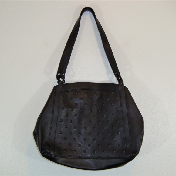 attention | Bags | Attention Black Faux Leather Tote Shoulder Bag ...